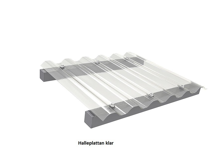 Halleplattan glassfiberplater - Bølgeplater - Lyse Rom